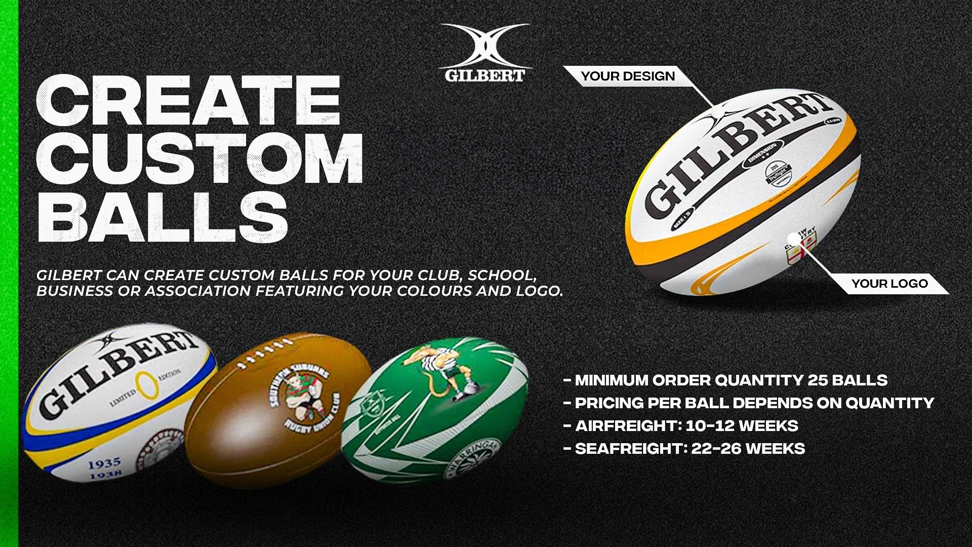 Custom Balls – Gilbert Rugby